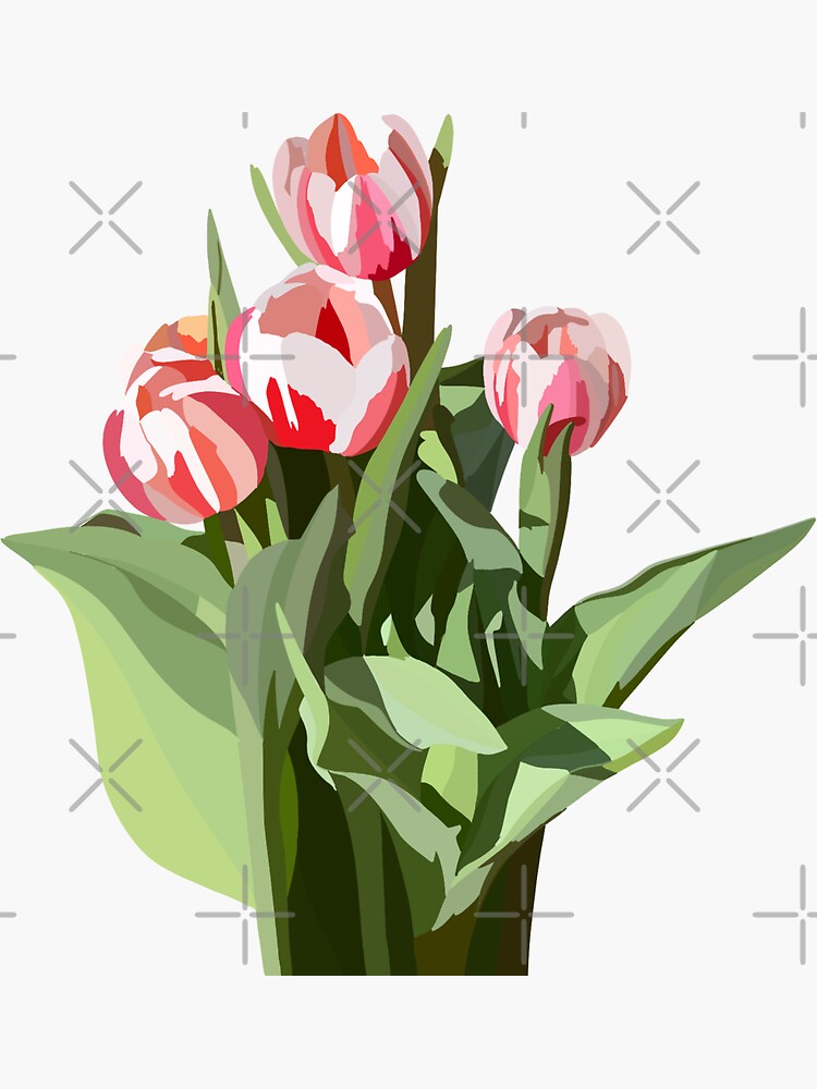 "Tulip Bundle Sticker " Sticker by Drawingsbydraz | Redbubble