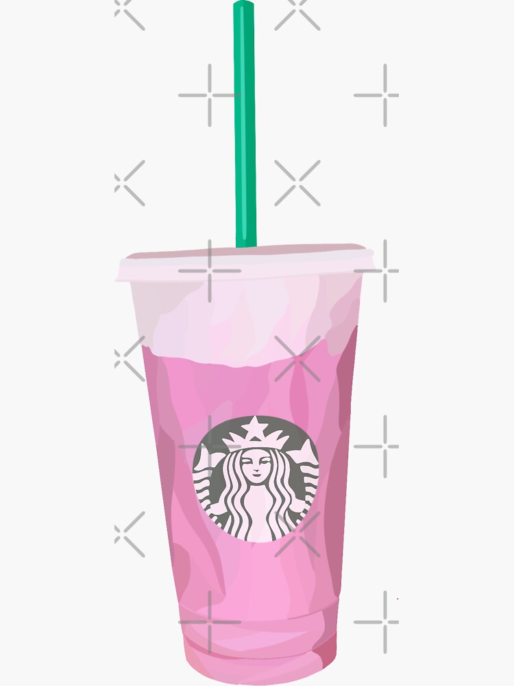 "Pink drink sticker" Sticker for Sale by Drawingsbydraz | Redbubble