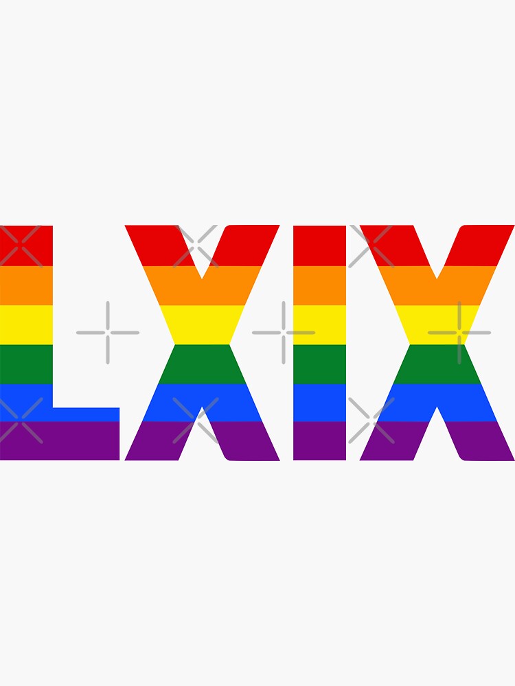 "LXIX LGBT" Sticker by Dobsy | Redbubble