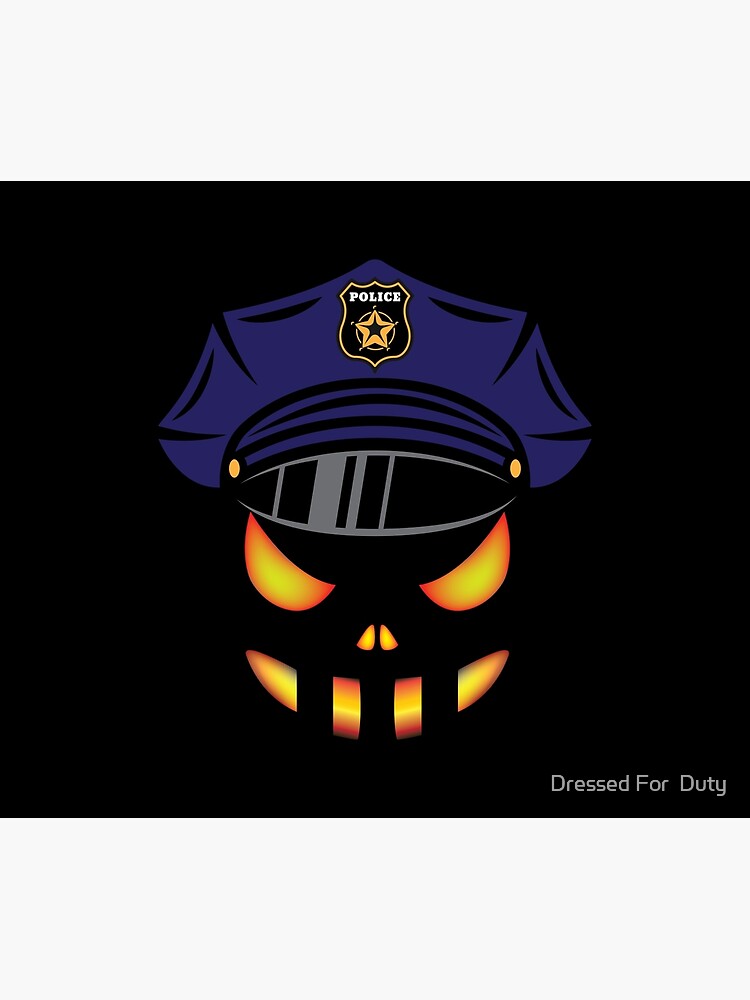 "Halloween 2021 - Police Officer Costume - Pumpkin Smile" Poster for ...