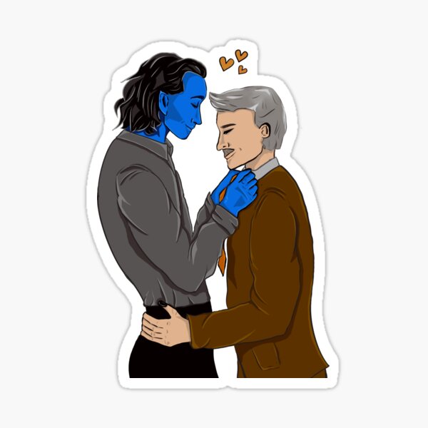 "Loki and Mobius" Sticker for Sale by aiyana-lisa | Redbubble