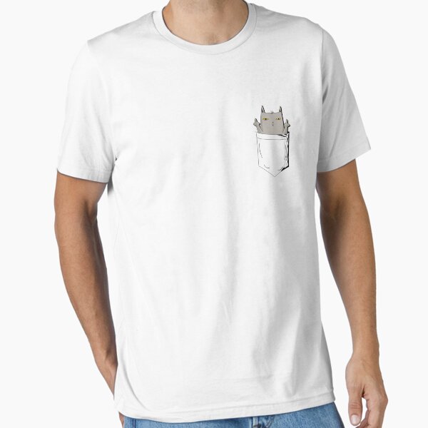 "Cat shows the middle finger Pocket Design" Essential T-Shirt by ...