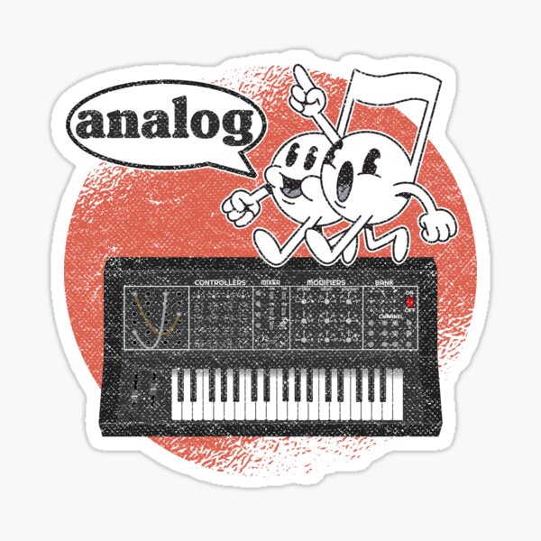 "Analog Synthesizer Attack Retro Vintage Waveforms " Sticker for Sale ...