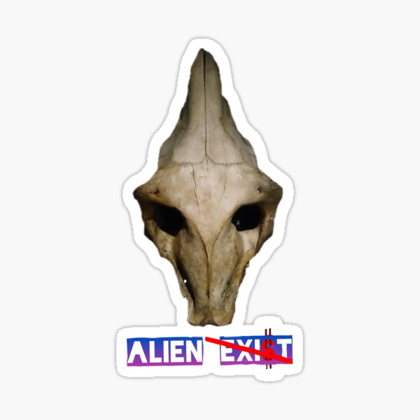 "Alien Exist?" Sticker for Sale by Art-Many | Redbubble