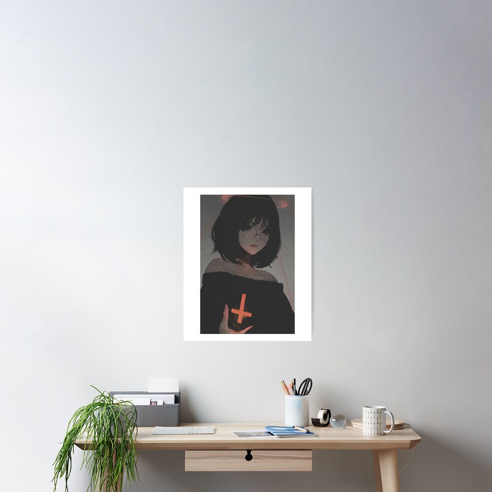 "Aesthetic Anime Girl Pfp ,SAD JAPANESE ANIME AESTHETIC" Poster by ...