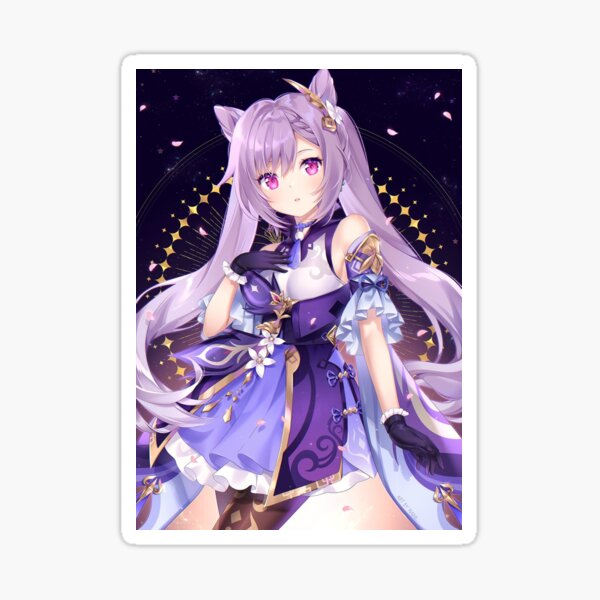 "genshin impact KEQING" Sticker for Sale by cherry-joon | Redbubble