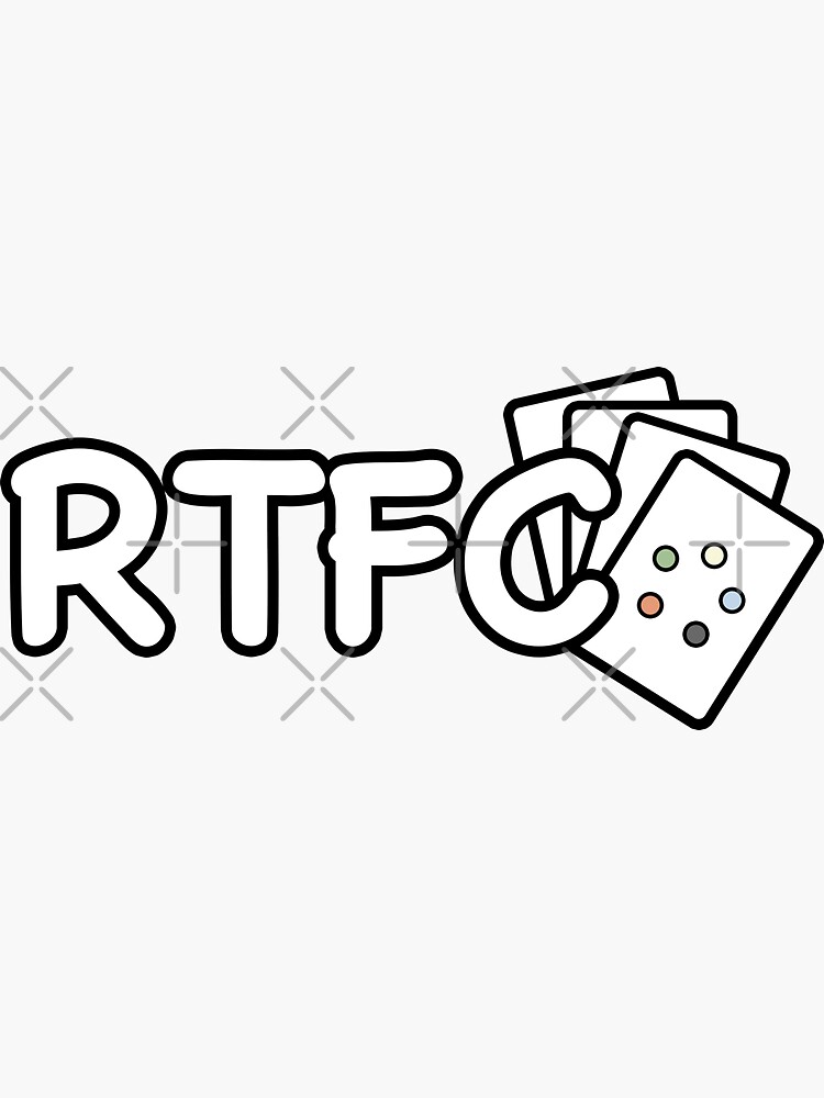"RTFC | Read the f* card | Magic the gathering" Sticker for Sale by ...