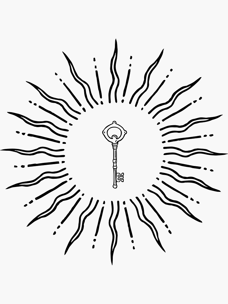 "sacred solar key " Sticker for Sale by joshcwa | Redbubble