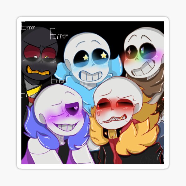 "AU Sans Underswap Ink Underfell Error Underlust" Sticker for Sale by BallOfSunshine | Redbubble
