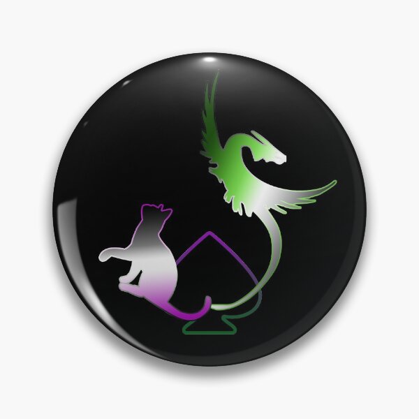 "aromantic asexual pride flags dragon and cat subtle symbol - lgbtqia+ ...
