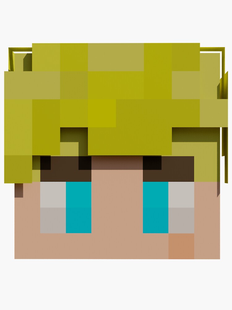 Pegatina «TommyInnIt Minecraft Cabeza 3D» de OkEzeRodriguez | Redbubble