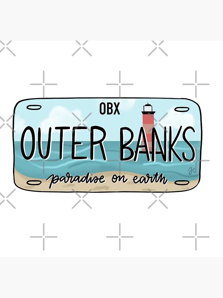 "THE ORIGINAL OBX license plate bright" Poster by Jeandabean | Redbubble