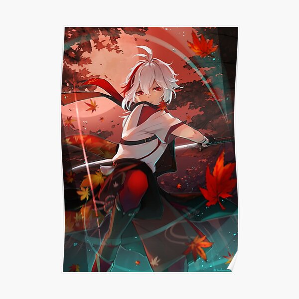 "genshin impact kazuha " Poster by cherry-joon | Redbubble