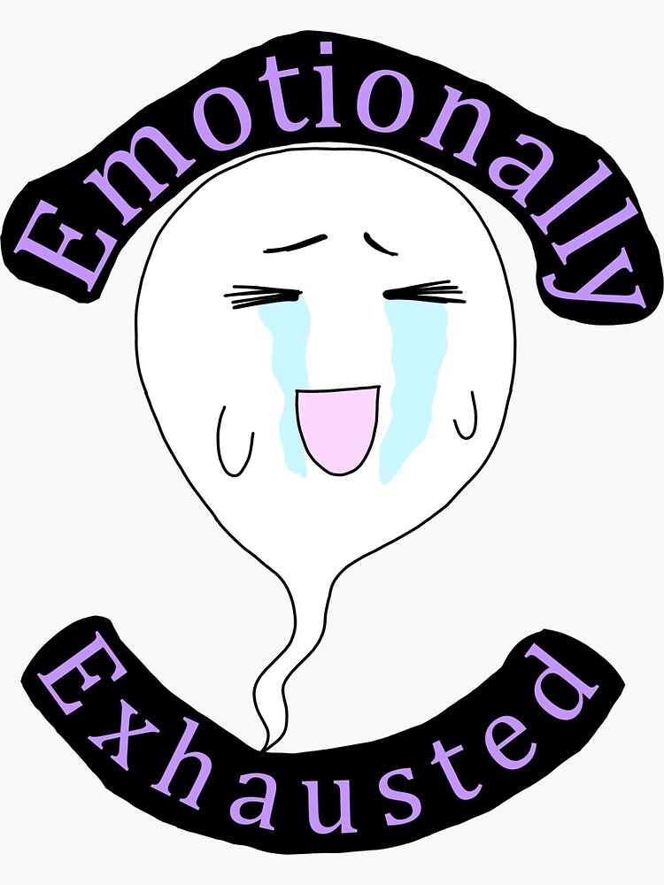 "Emotionally Exhausted Ghost" Sticker for Sale by MyCatAphrodite ...
