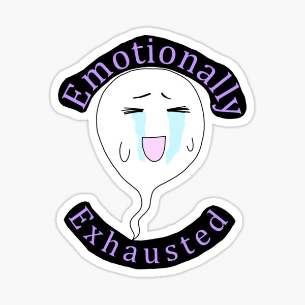 "Emotionally Exhausted Ghost" Sticker for Sale by MyCatAphrodite ...