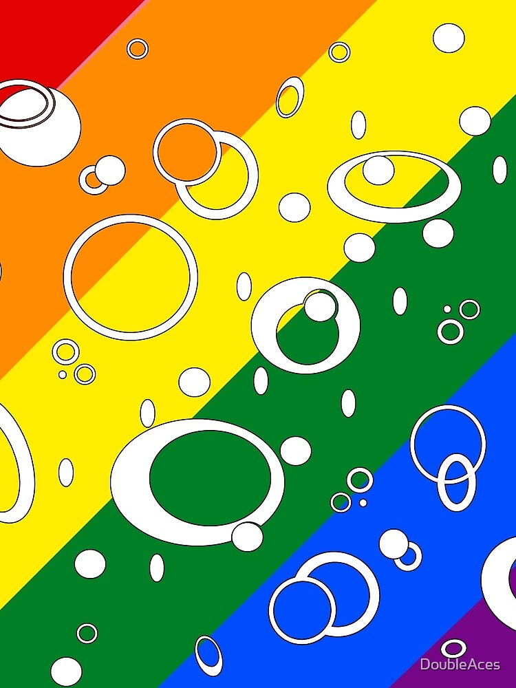 "Retro Futuristic Loops, Rainbow Pride Flag, White Loops" Mini Skirt by ...