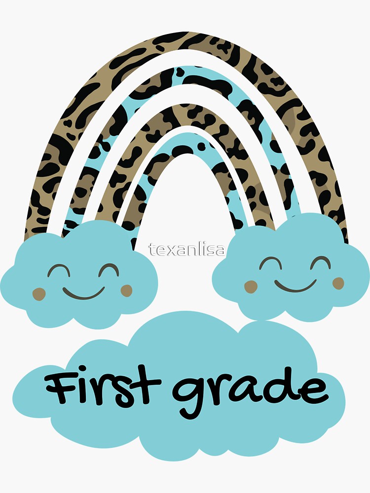 "First grade" Sticker for Sale by texanlisa | Redbubble