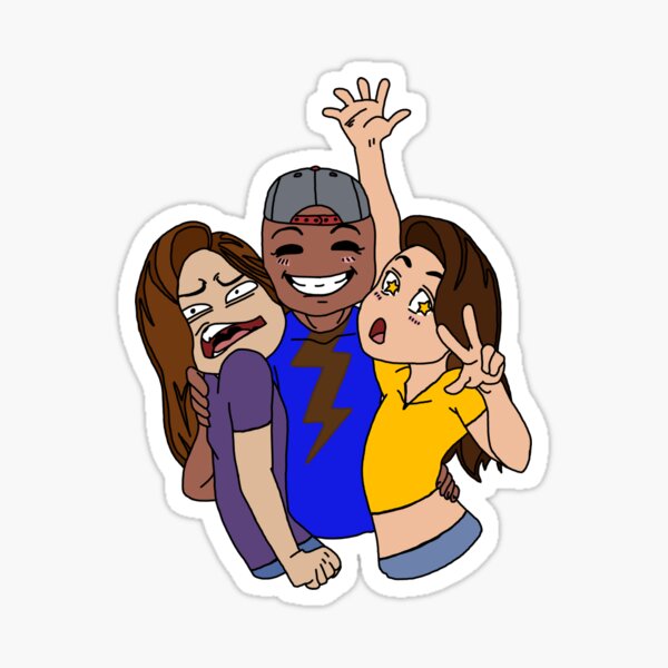 "Choco, Riles, and Gryff" Sticker by KennedyCreates | Redbubble