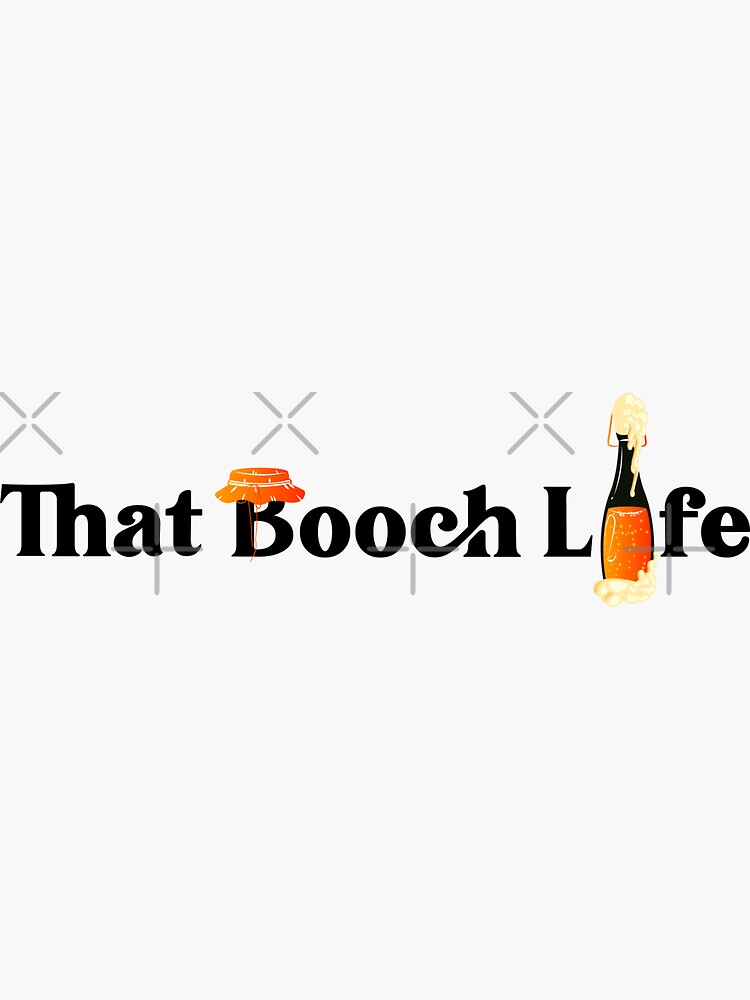 "That Booch Life Logo - Kombucha Fun" Sticker by ThatBoochLife | Redbubble