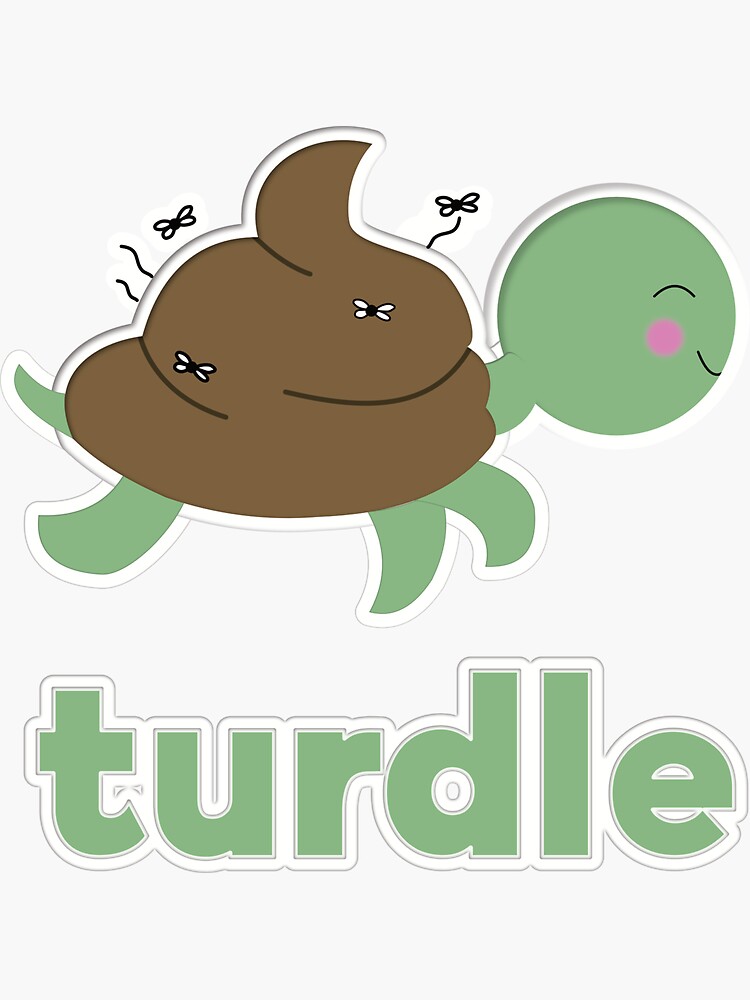 "Turdle Design" Sticker by Woggy-Doodles- | Redbubble