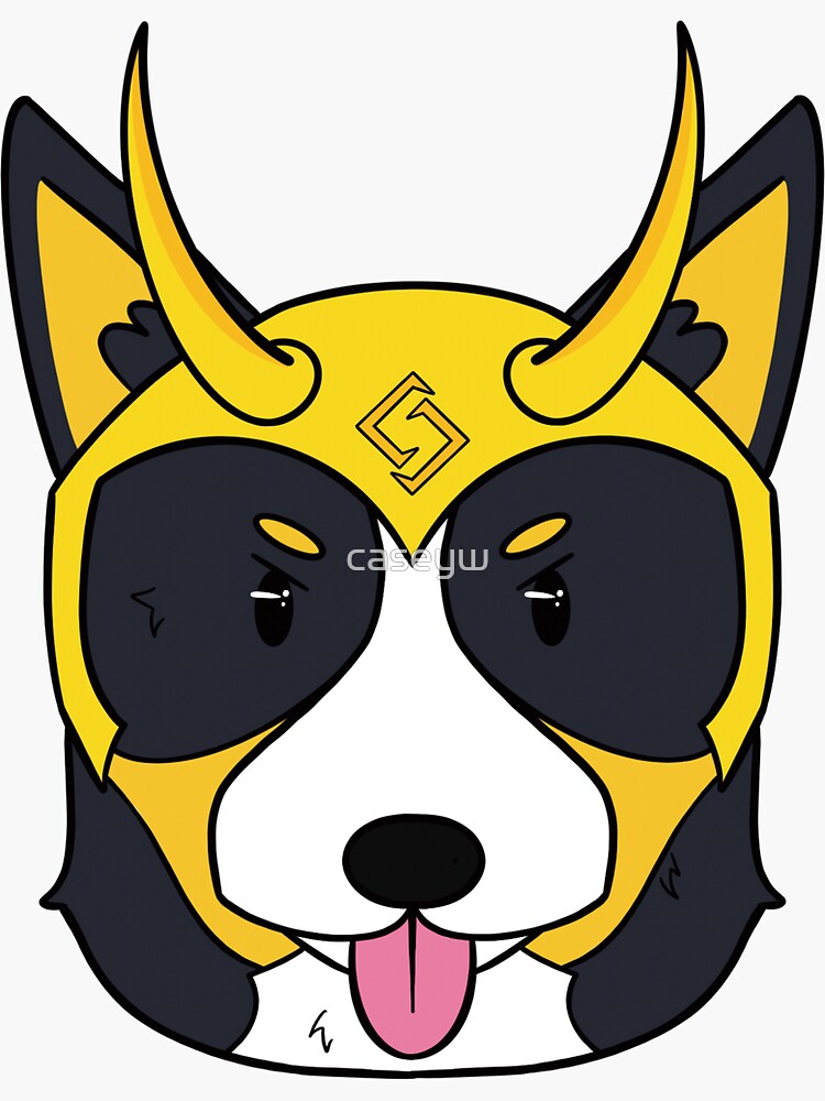 "Glorious Corki (Super Corgis)" Sticker for Sale by caseyw | Redbubble