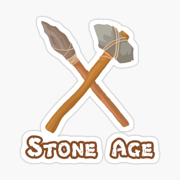 "Stone age" Sticker for Sale by ElMuchachon | Redbubble