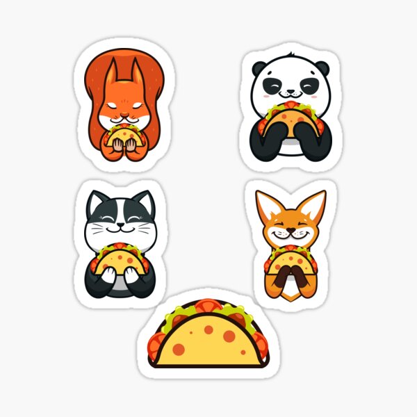 "TACO TUESDAY WITH YOUR FAVOURITE ANIMALS" Sticker for Sale by IMAGE-T ...
