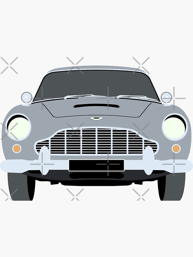 "Aston Martin DB5 Minimalist Art Print" Sticker for Sale by ...