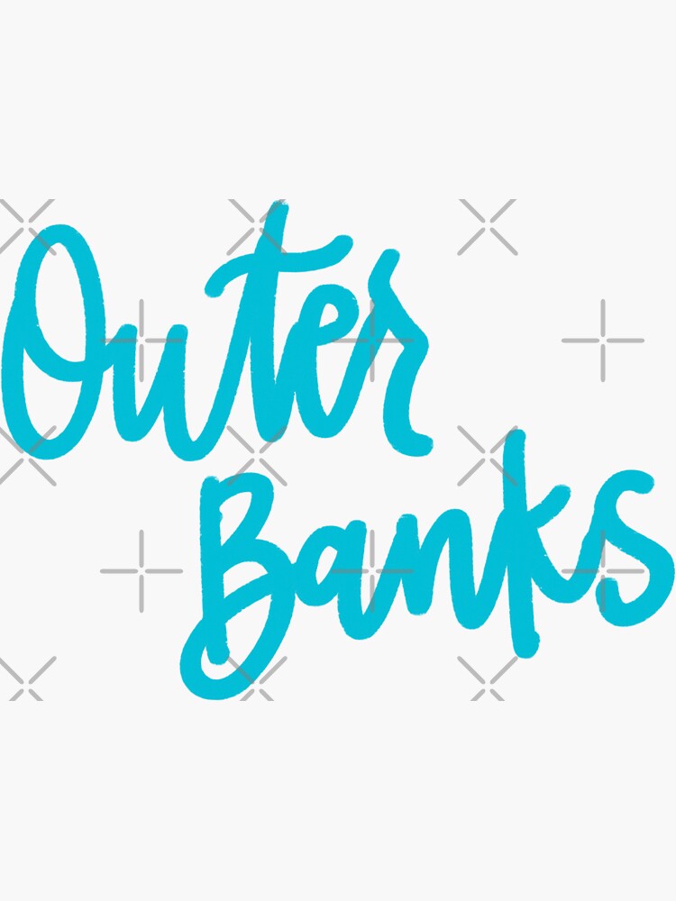"outer banks script" Sticker for Sale by madisonsummey | Redbubble