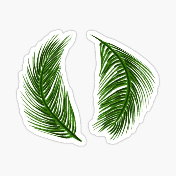 "palm leaves" Sticker by Khaledma | Redbubble