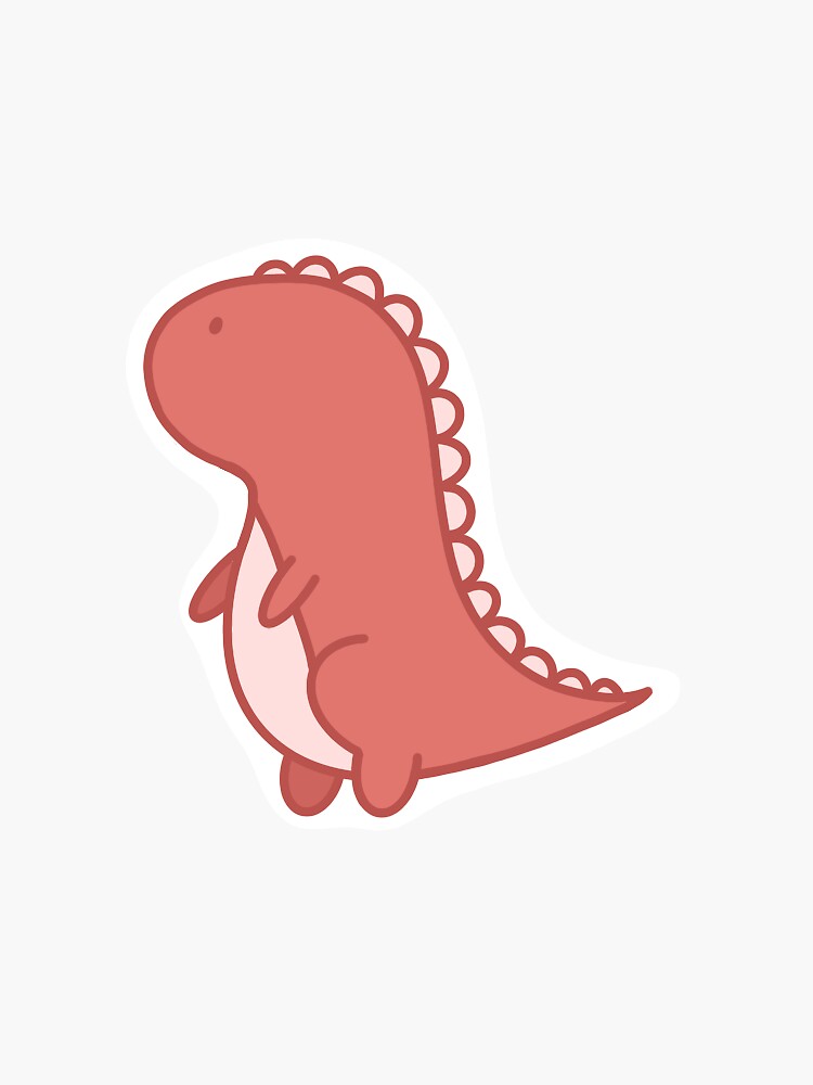 "Little Red T Rex Dinosaur" Sticker for Sale by Hananana18 | Redbubble