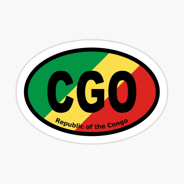 "Republic of the Congo Congolese Flag CGO Oval Euro Bumper Sticker ...