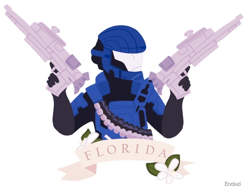 "Red vs Blue - Agent Florida" by Kylie Rusek | Redbubble