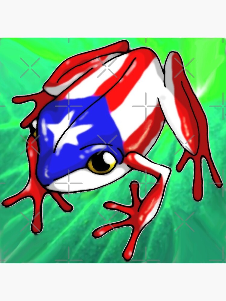 "Flag Coqui " Sticker for Sale by DuskWingArts | Redbubble