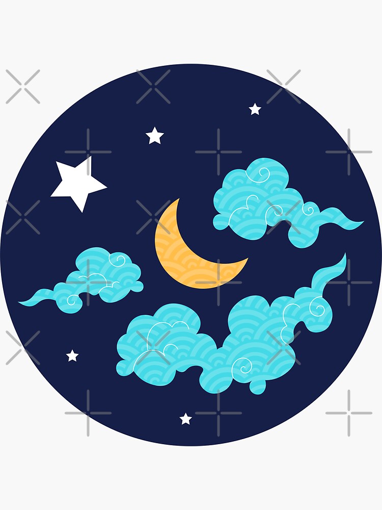 "The Half Moon" Sticker for Sale by BDonlyText | Redbubble