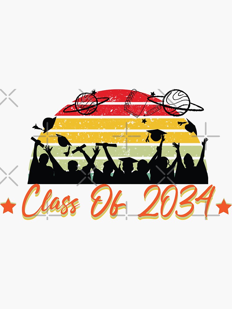 "Class Of 2034 - back to the school, retro vintage" Sticker for Sale by ...