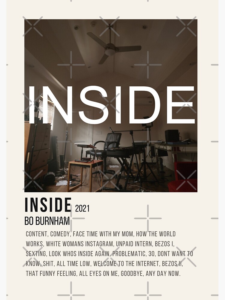 "inside bo burnham album poster" Sticker for Sale by curlinashop ...