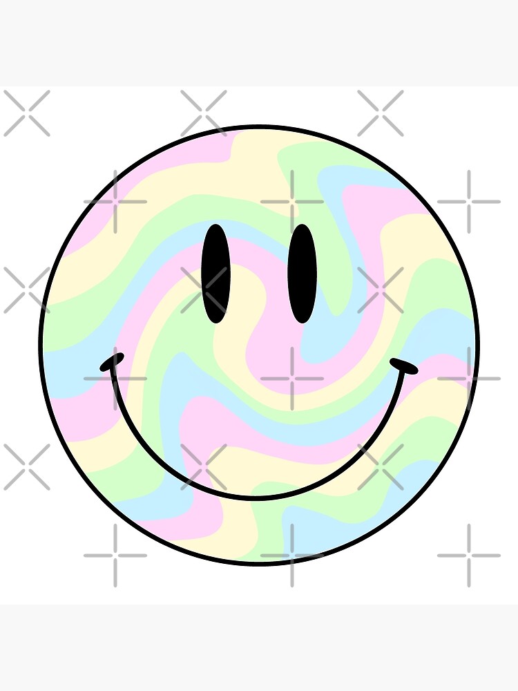 "Pastel Rainbow Smiley" Art Print for Sale by mangoisland | Redbubble