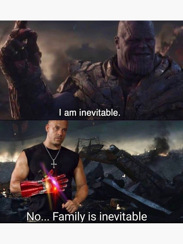 "Vin Diesel Family Meme" Art Print by BillNyeIsDope | Redbubble