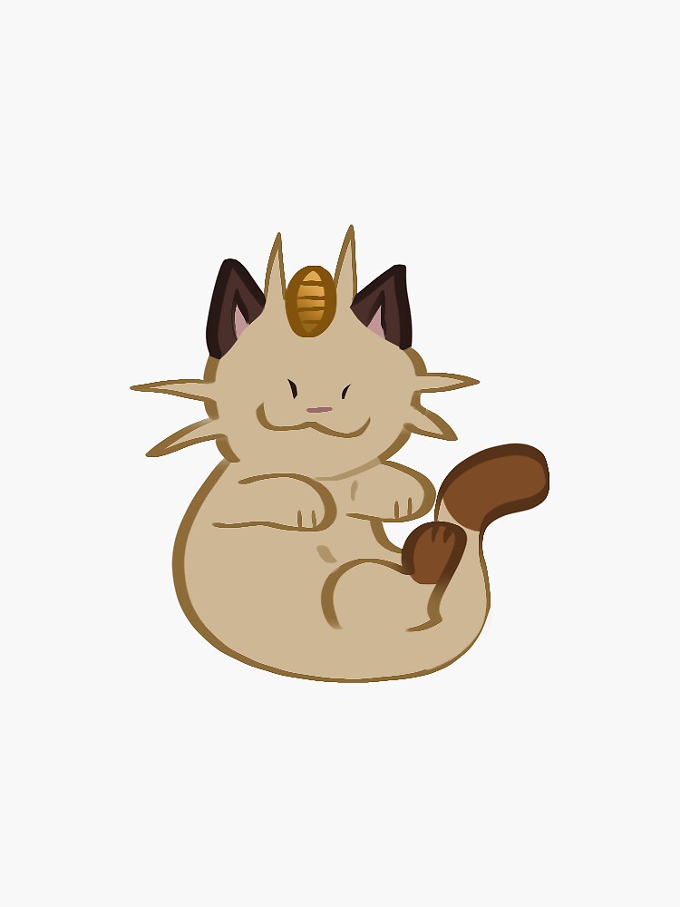 "Meowth. " Sticker by Forest-Fires | Redbubble