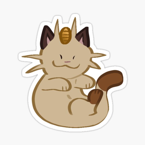 "Meowth. " Sticker by Forest-Fires | Redbubble