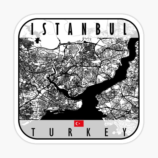 "ISTANBUL MAP TURKEY" Sticker for Sale by hatimelhag | Redbubble