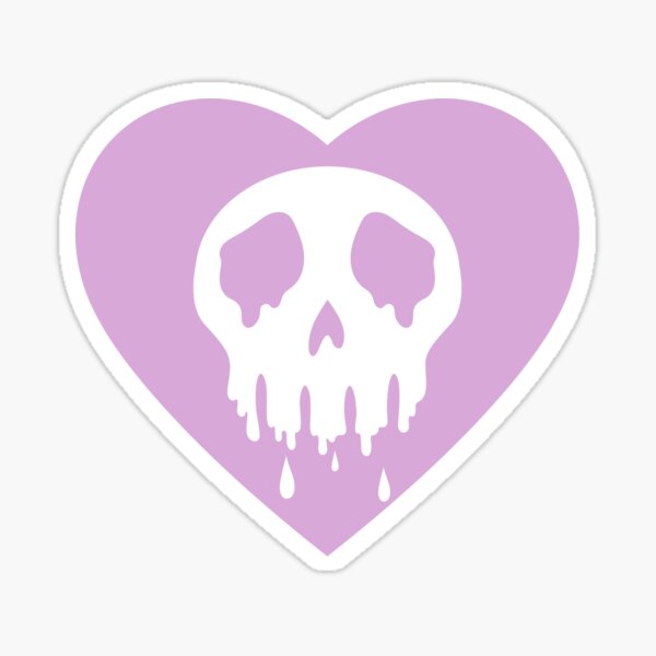 "Purple Skull" Sticker by MandarinTea | Redbubble