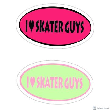"i heart skater guys sticker pack" Sticker for Sale by archangel444 ...
