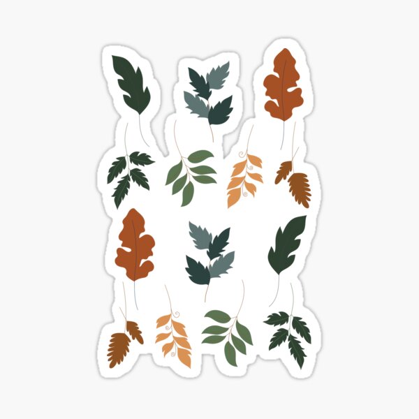 "Fall Leaves - Autumn Foliage" Sticker for Sale by RKasper | Redbubble