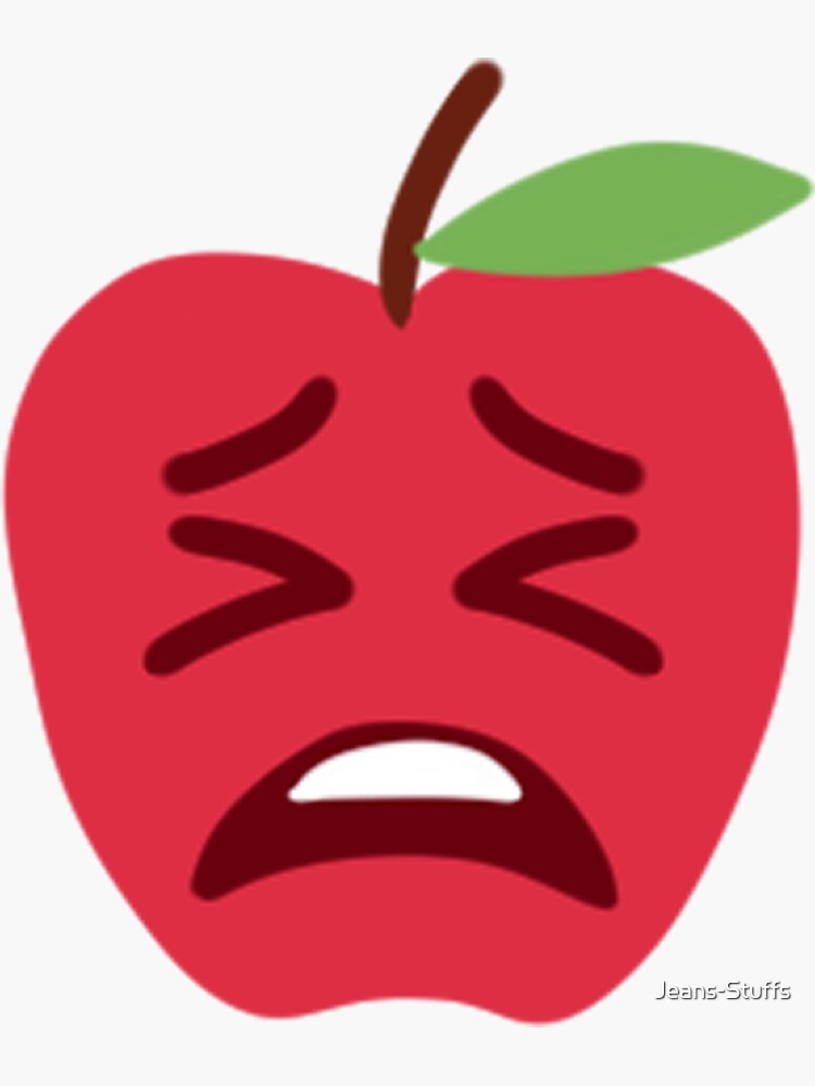 "Cursed Apple" Sticker for Sale by Jeans-Stuffs | Redbubble