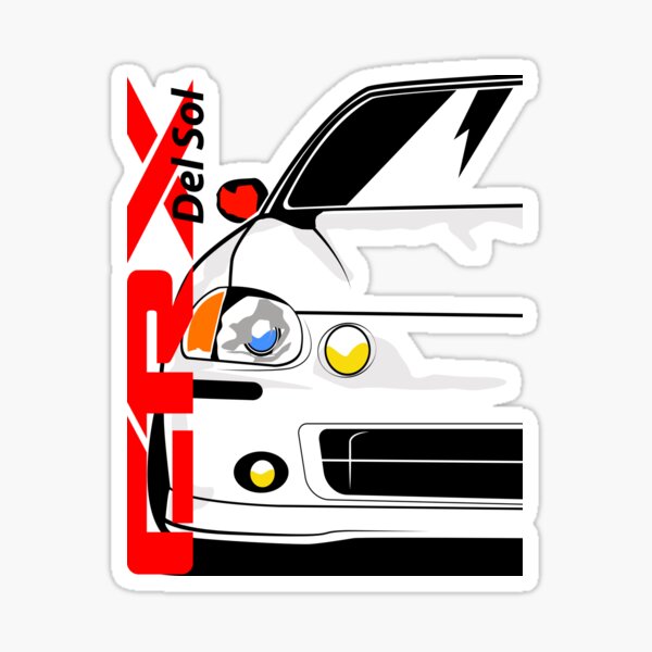 "CRX Del Sol" Sticker for Sale by CopiPanilArt | Redbubble