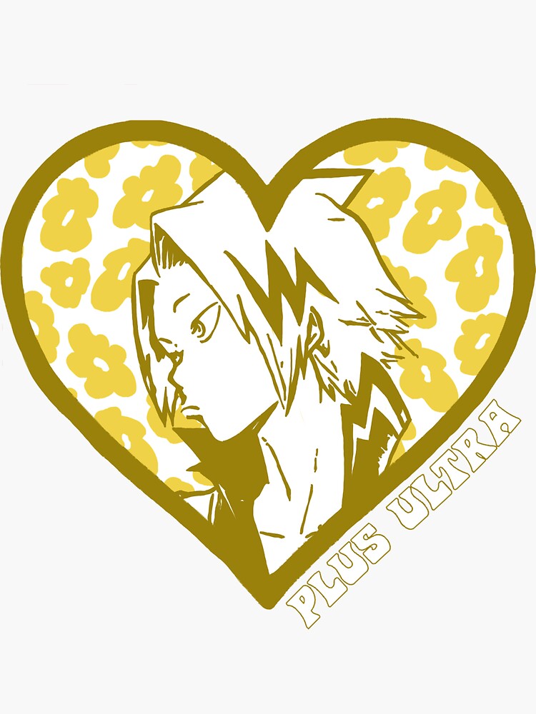 "Denki MHA Heart" Sticker for Sale by DesignsByMist | Redbubble