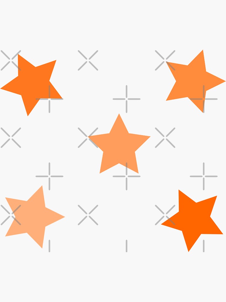 "Little Orange Five-Pack Star Set" Sticker for Sale by CSdoodles ...