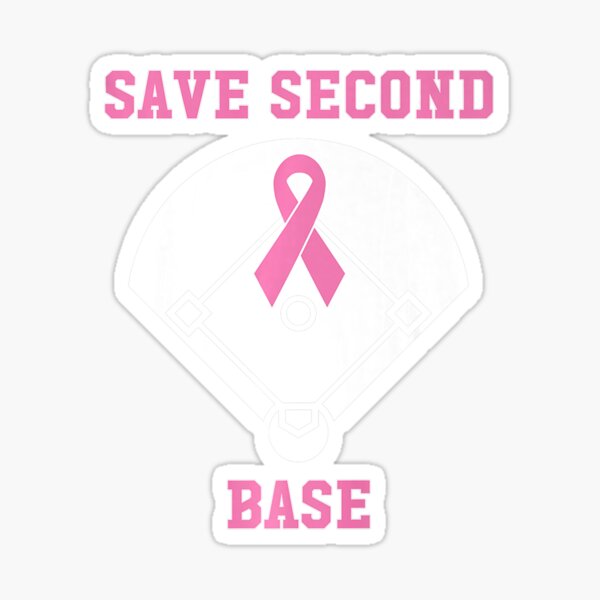 "Breast Cancer Awareness Save Second Base Pink Ribbon Shirt Copy ...